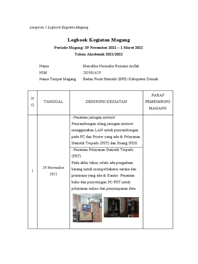 Logbook Kegiatan | PDF