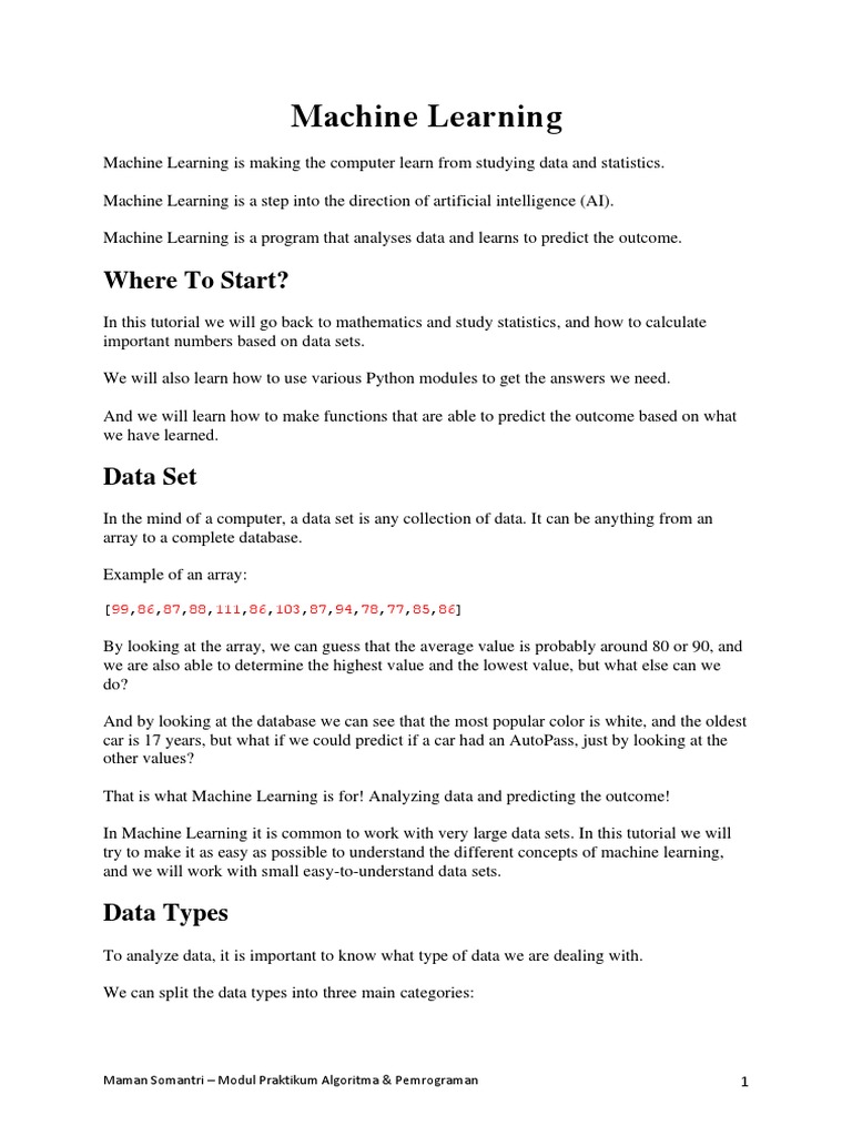 Modul 7 Praktikum Machine Learning Python | PDF | Regression Analysis | Standard Deviation