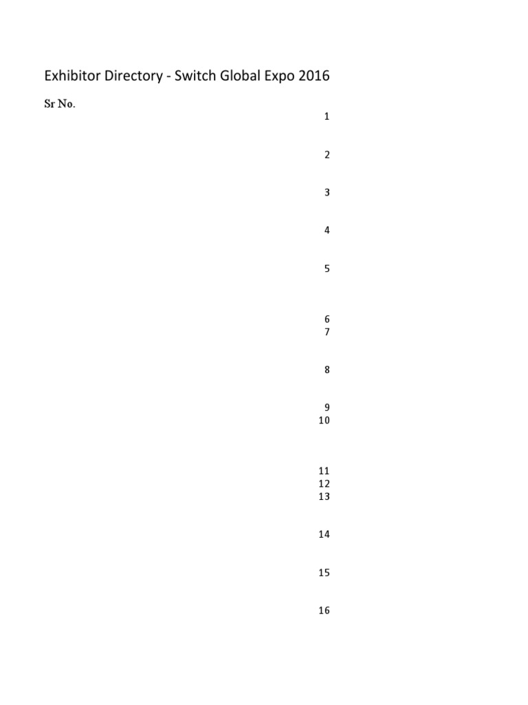Exhibitor Directory | PDF