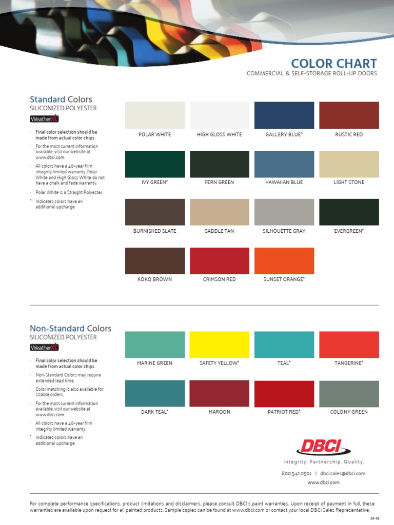 Color Options for Roll-Up Doors | PDF | Color | Senses