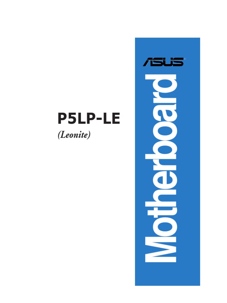 Asus p5lp Le Manual en | PDF | Electrical Connector | Usb