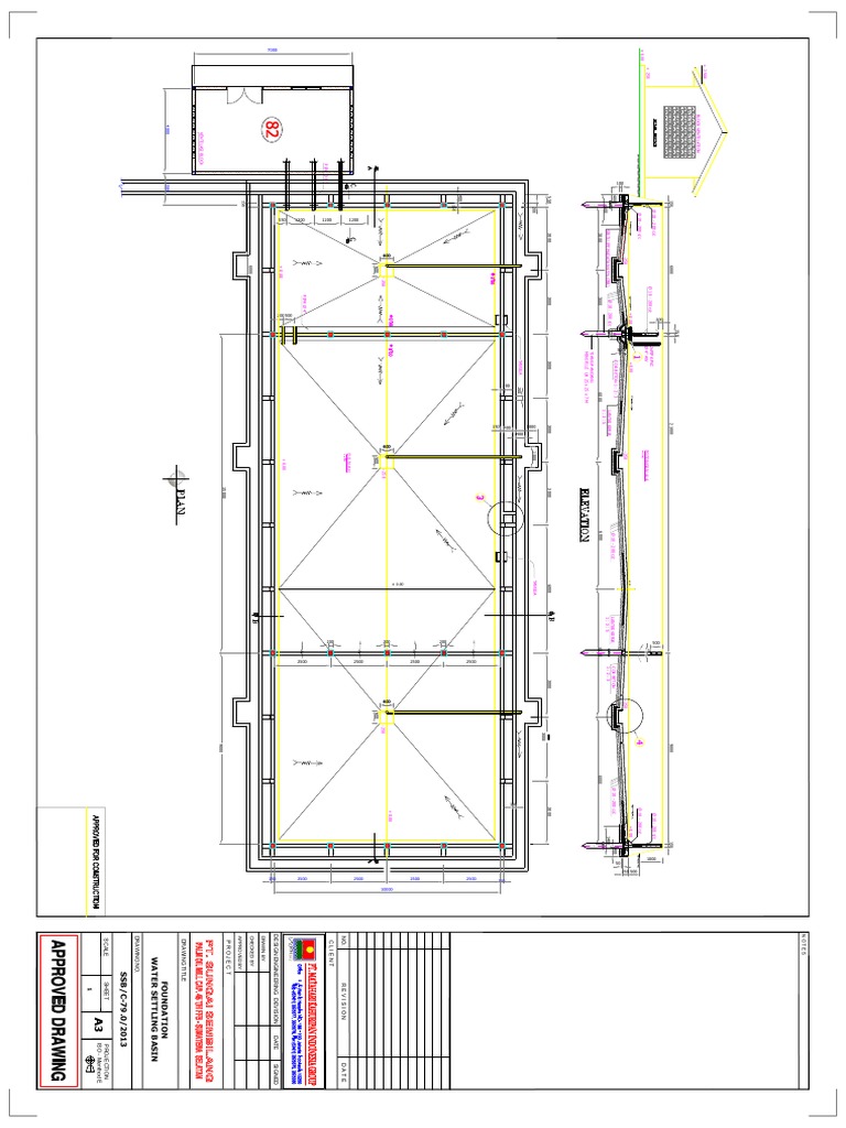Water Settling Basin Layout 1 | PDF