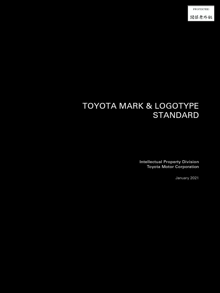 1.toyotamarklogo Standard Jan 2021 e | PDF | Logos | Typography