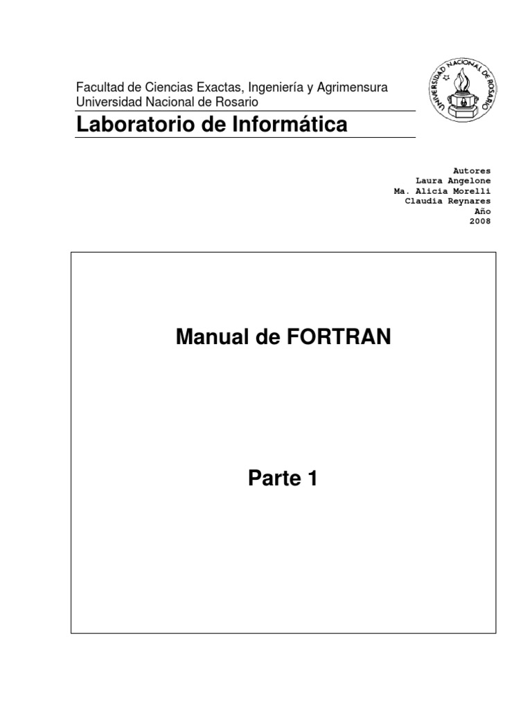 Manual Fortran Parte1 | PDF | Número complejo | Poco