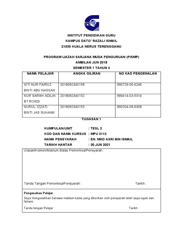 Contoh Kertas Kerja | PDF