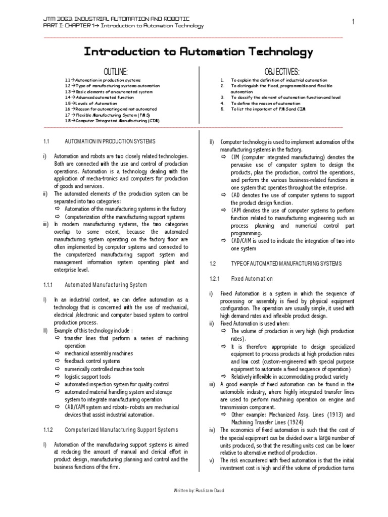 Types of Automation Explained | PDF | Automation | Control System
