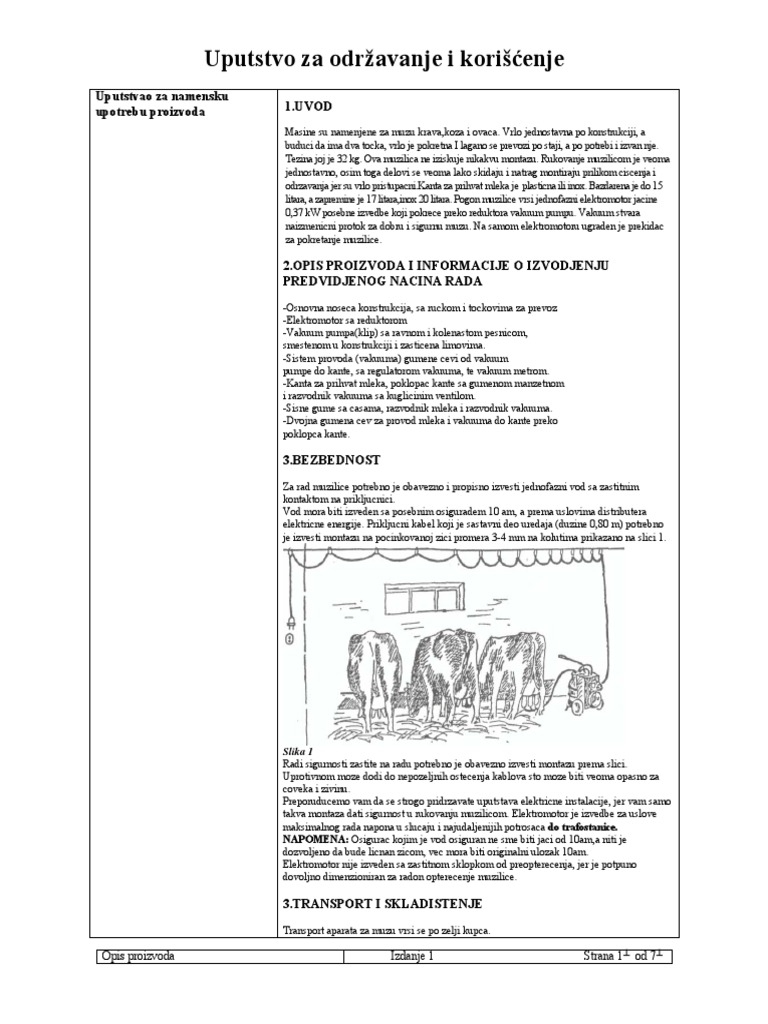 Rukovanje I Odrzavanje | PDF