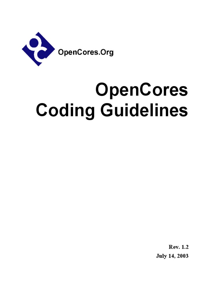 Opencores coding guidelines 1 PDF Vhdl Free Software