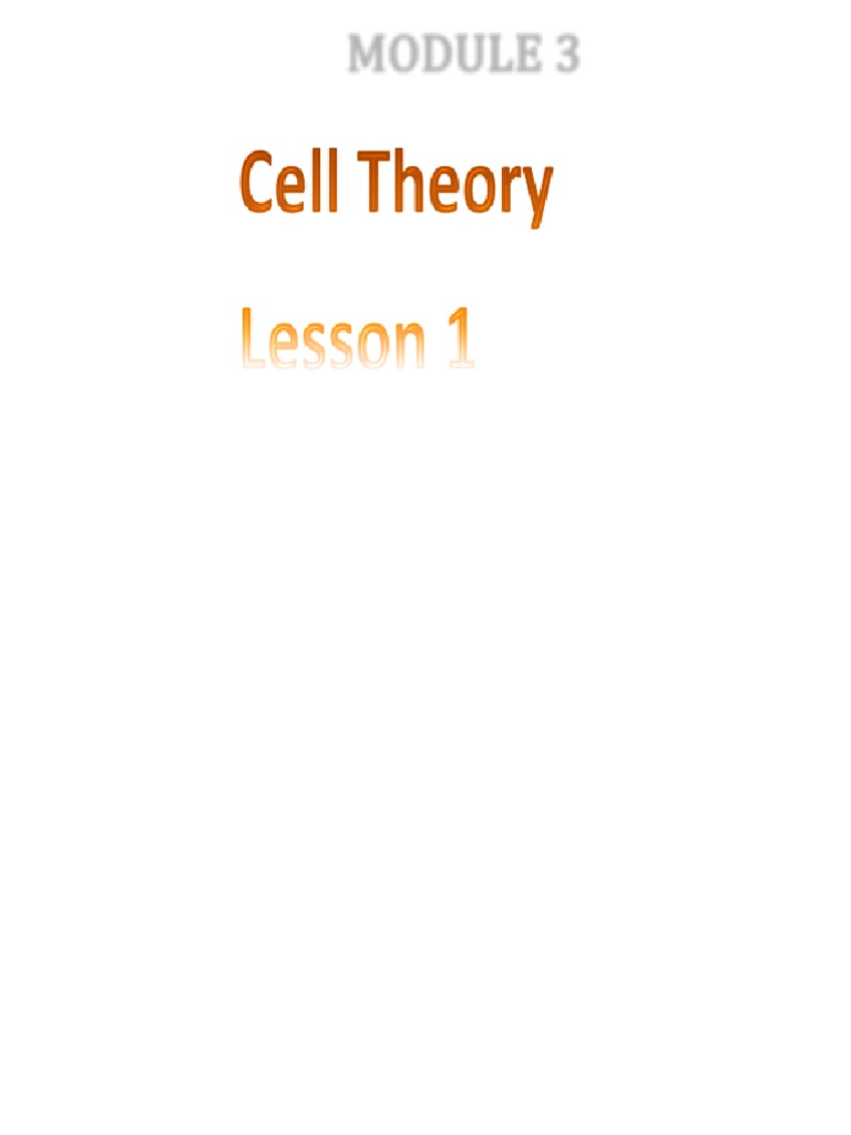 Cell Theory Lesson 1 | Descargar gratis PDF | Louis Pasteur | Life