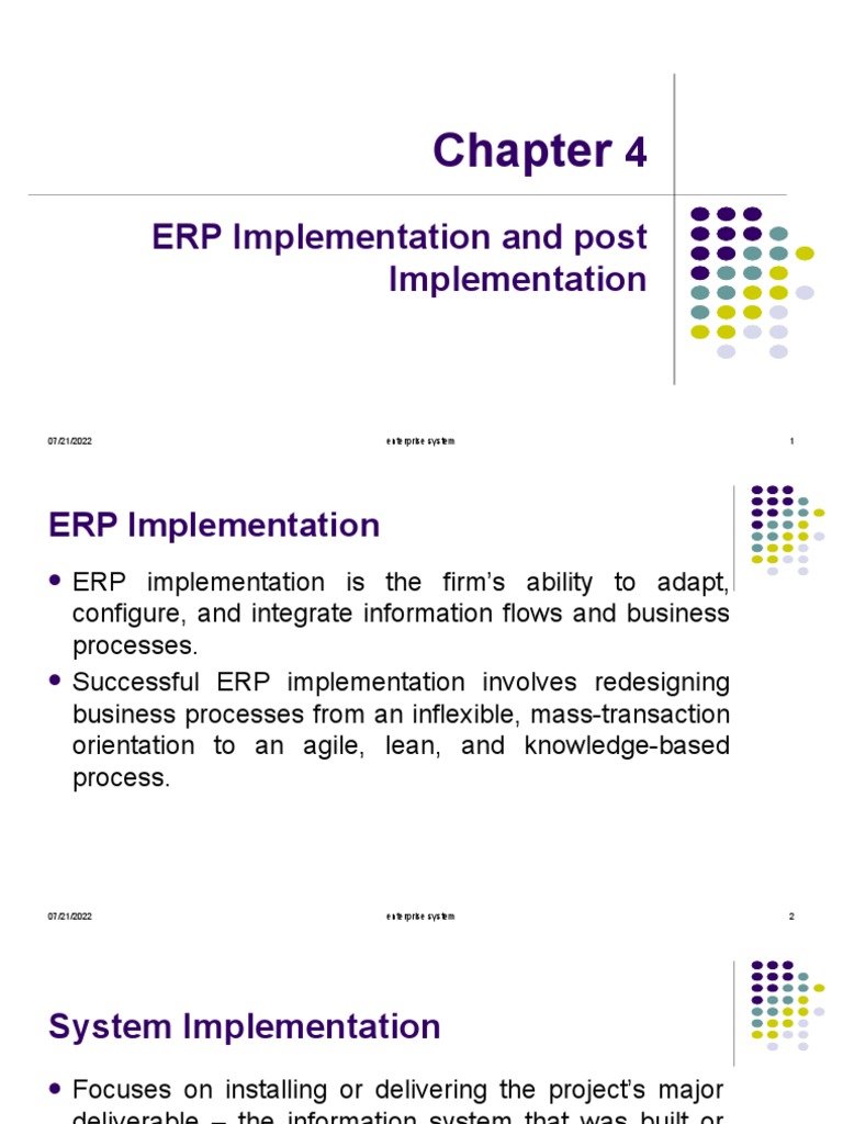 Chapter 4 | PDF | Enterprise Resource Planning | Information Technology ...