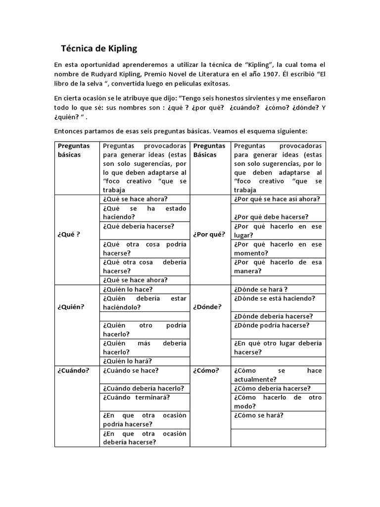 Técnica de Kipling | PDF | Rudyard Kipling