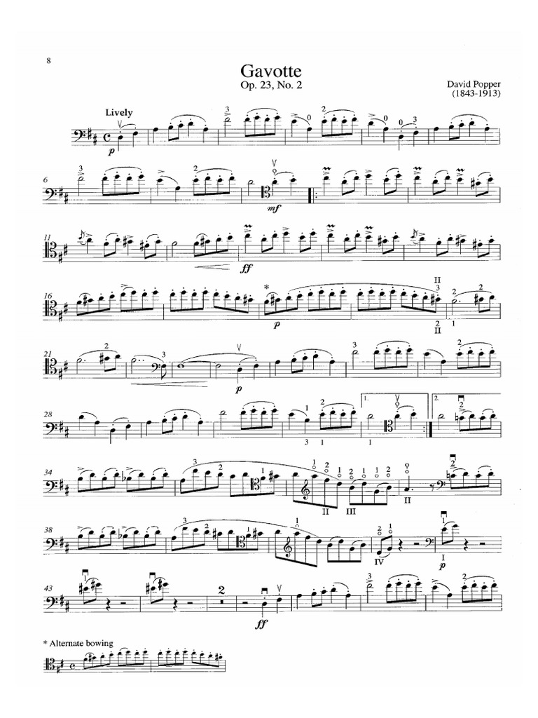Popper Gavotte-Cello | PDF