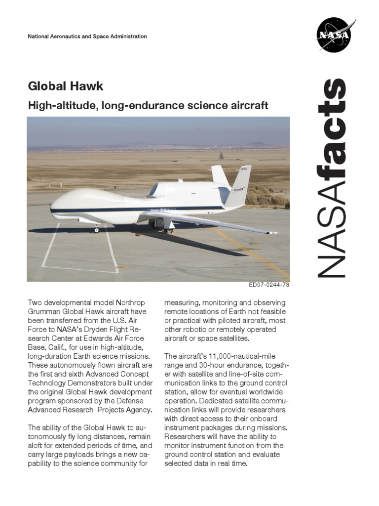 NASA Facts Global Hawk | PDF | Nasa | Armstrong Flight Research Center