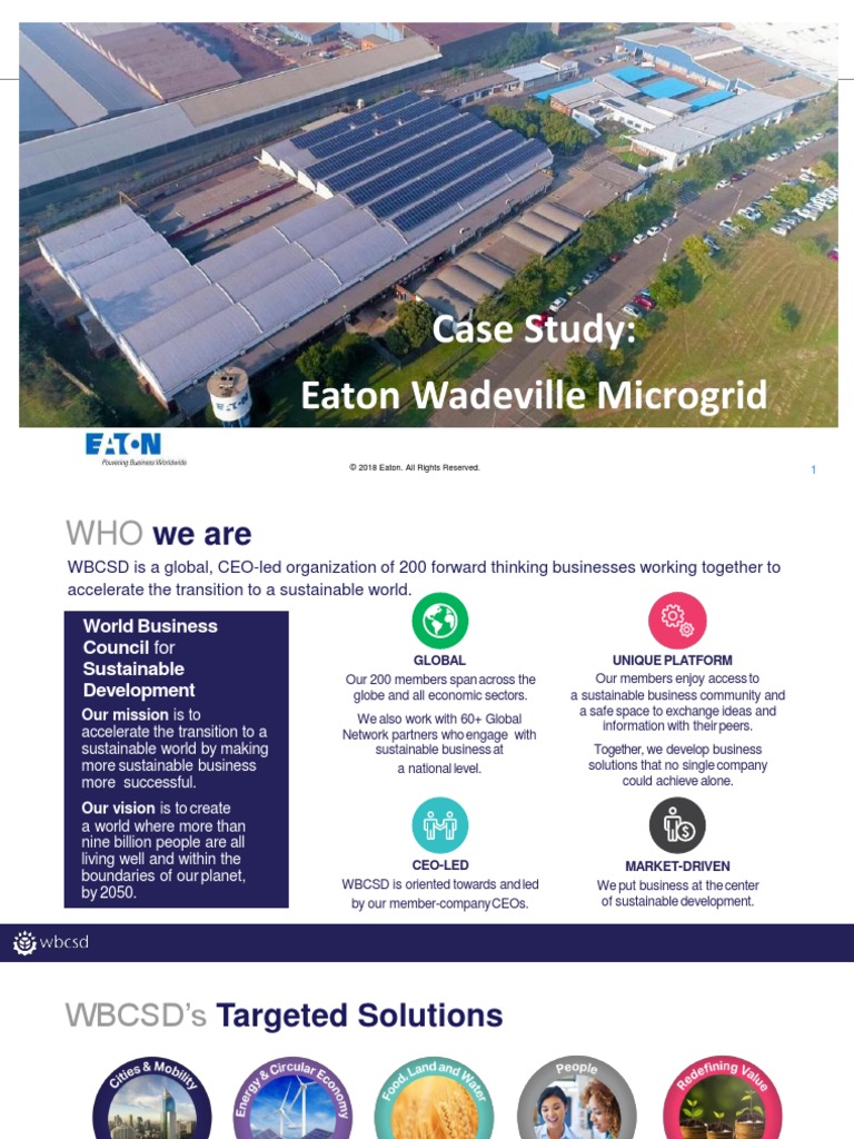 Case Study: Eaton Wadeville Microgrid: © 2018 Eaton. All Rights ...