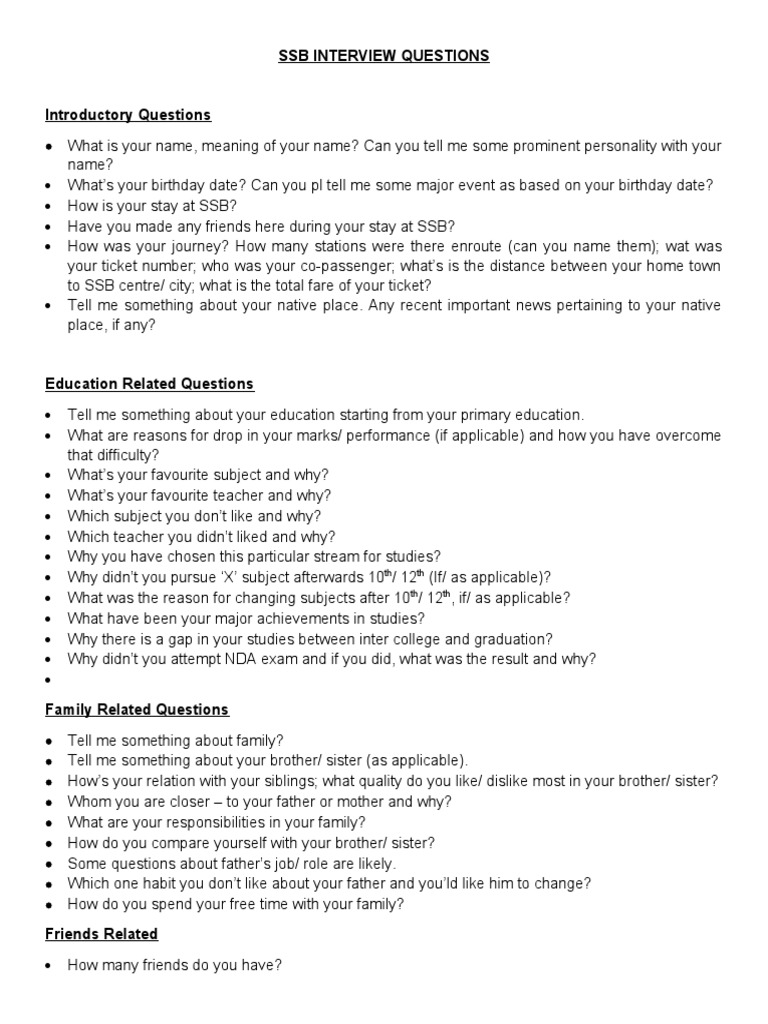 A Comprehensive Guide to Common Interview Questions at the Services ...