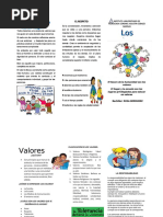 Triptico - Los Valores | PDF | Tolerancia | Amor