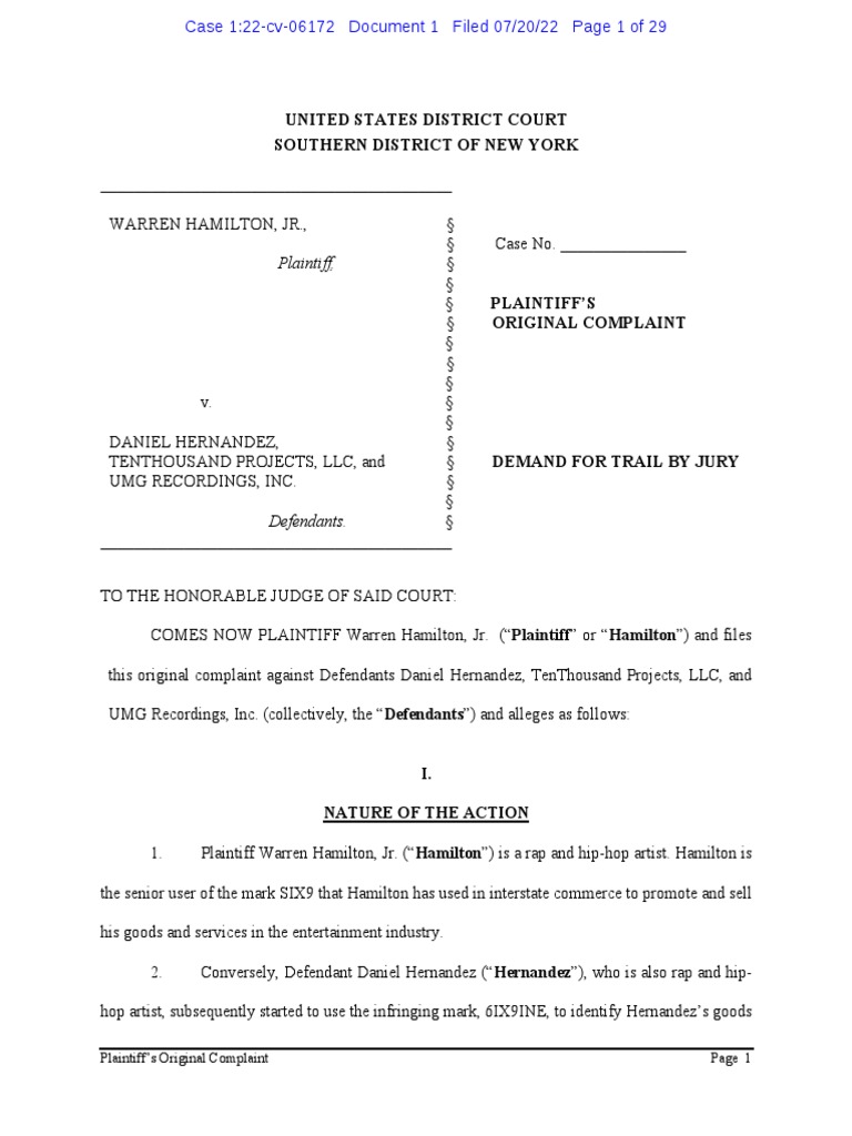 Hamilton v. Hernandez | PDF | Trademark Distinctiveness | Trademark