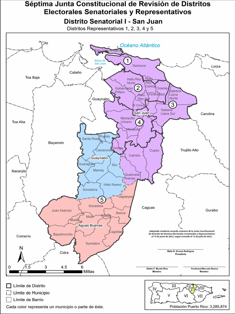 Distritos senatoriales según el nuevo mapa electoral | PDF