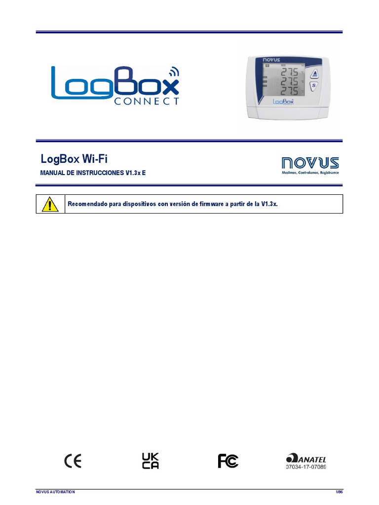 Manual Logbox Wi-Fi v13x e Es | PDF | Sensor | USB