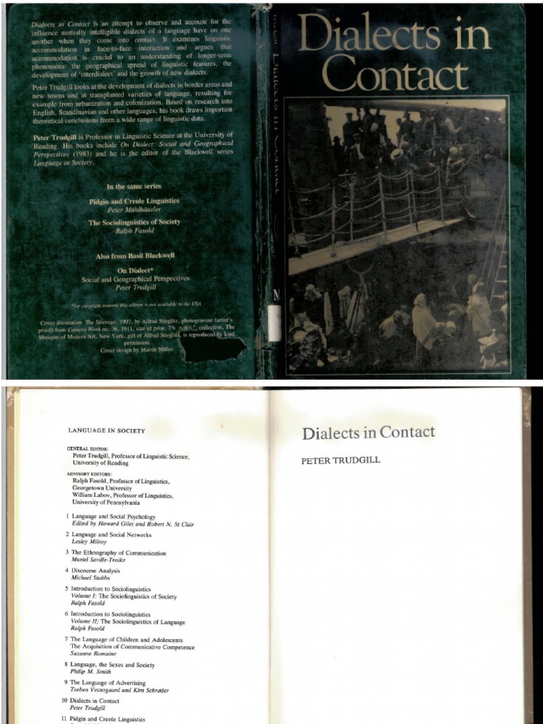 TRUDGILL - 1986 - Dialects in Contact | PDF