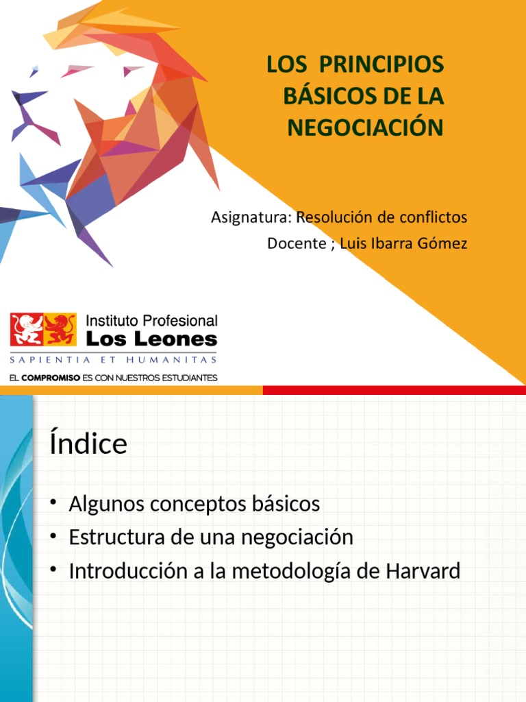 Introduccion a los principios basicos de la negociacion6fa1 | PDF ...