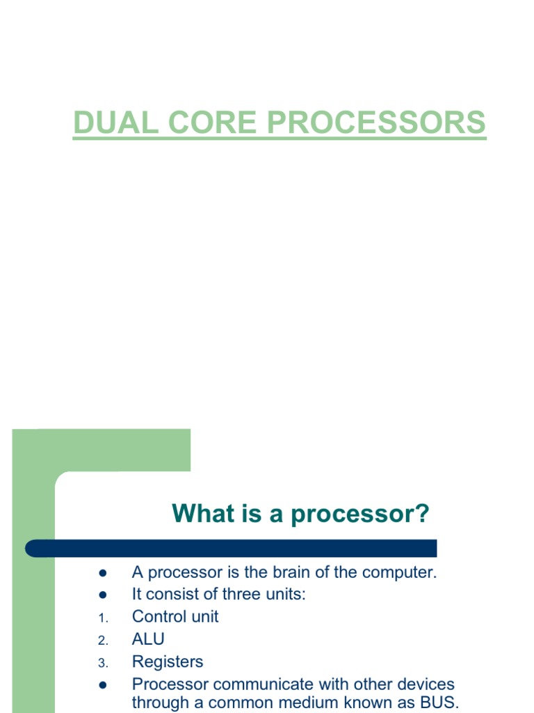 Dual Core Processors | PDF