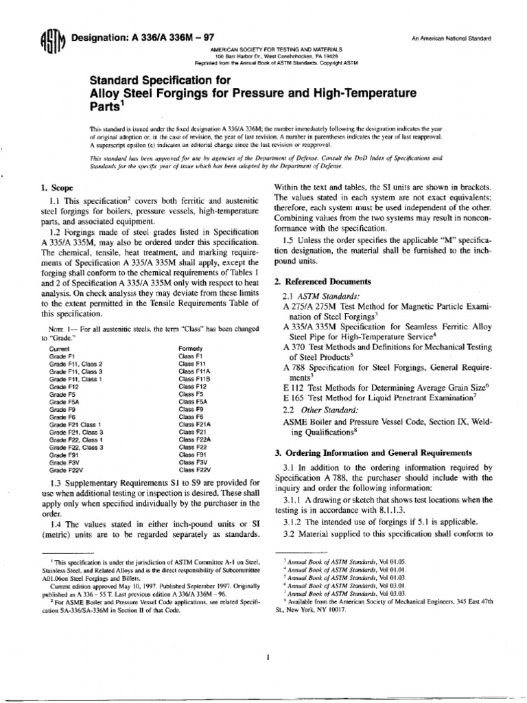 Astm A336 | PDF