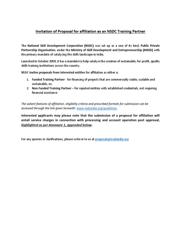 Notice-Fee-Structure-for-Affiliation-to-NSDC | PDF | Fee | Loans