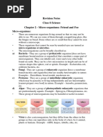 Notes of CH 2 Microorganisms - Friend and Foe - Class 8th Science | PDF ...