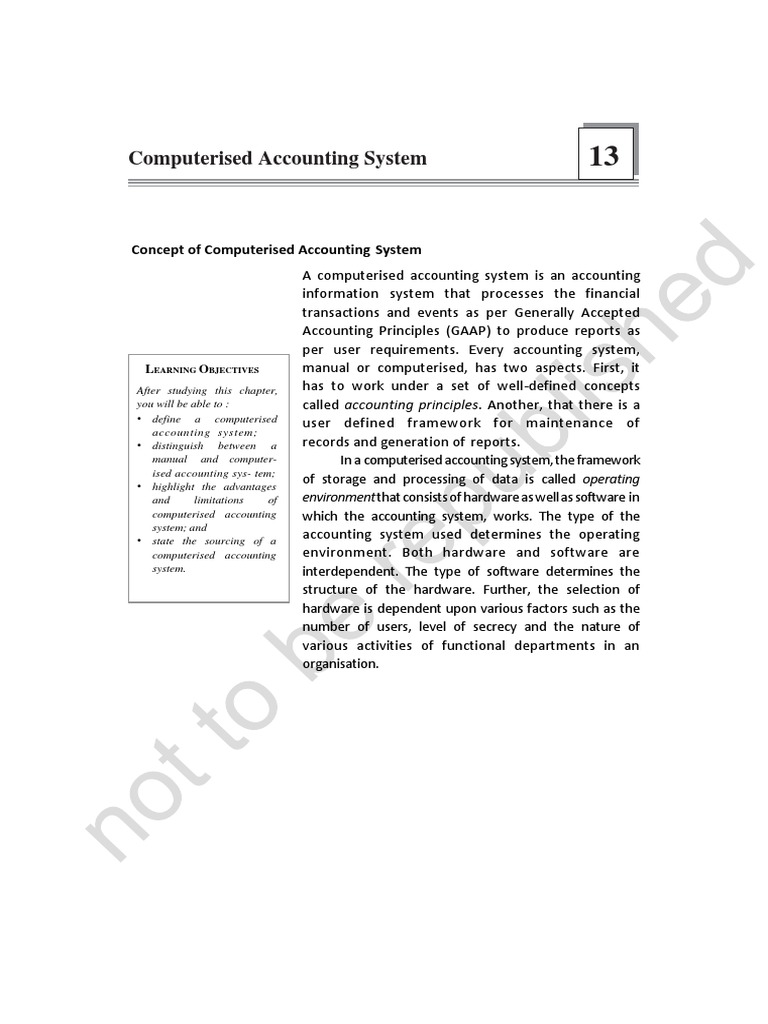 Computerized Accounting System Notes | PDF | Databases | Voucher