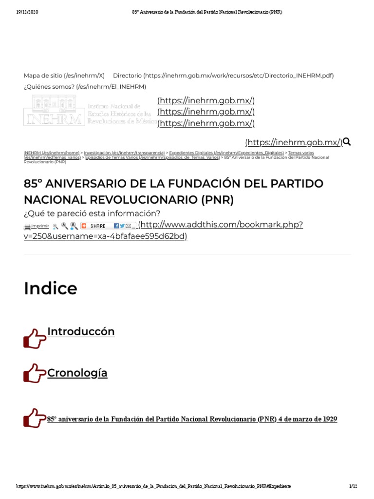 85º Aniversario de La Fundación Del Partido Nacional Revolucionario ...