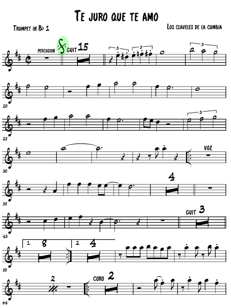 Te Juro Que Te Amo - Trumpet 1 | PDF
