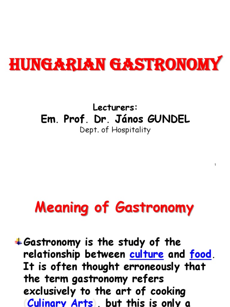 Understanding Hungarian Gastronomy | PDF | Gastronomy | Sausage