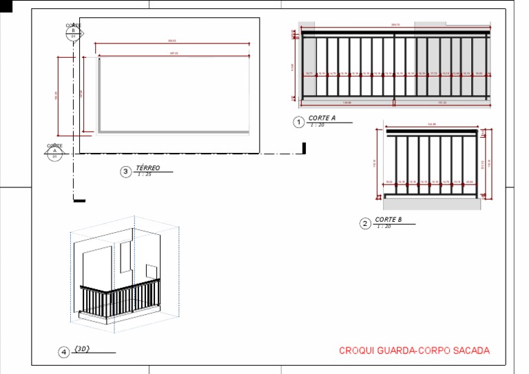 Croqui - Guarda Corpo Sacada | PDF