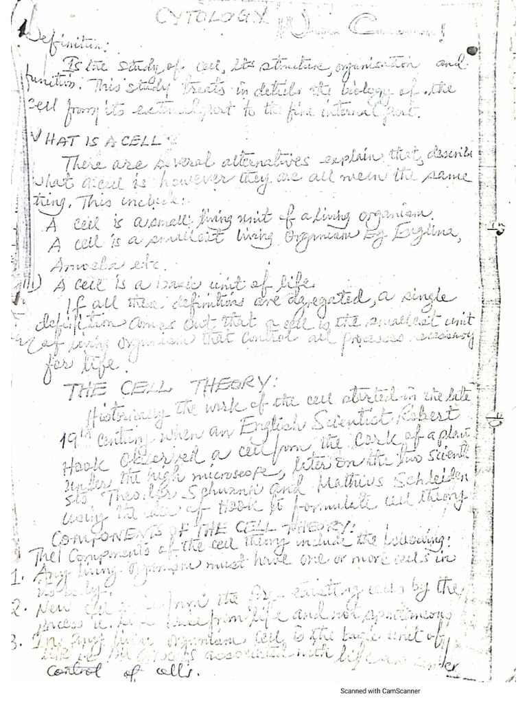 CYTOLOGY 1 Form 5 | PDF