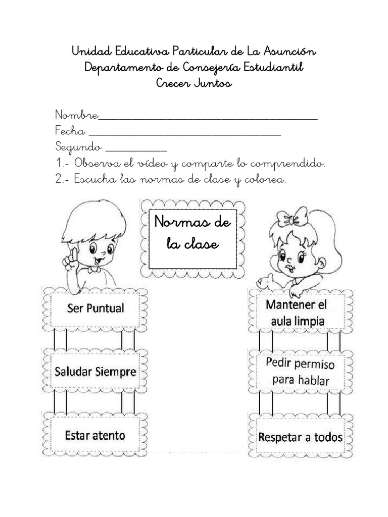 Normas de La Clase | PDF