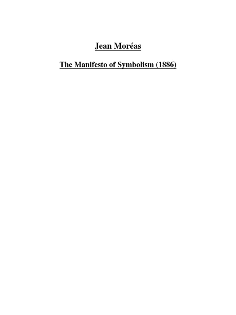 The Symbolist Manifesto Explained | PDF | Poetry | Symbolism (Arts)