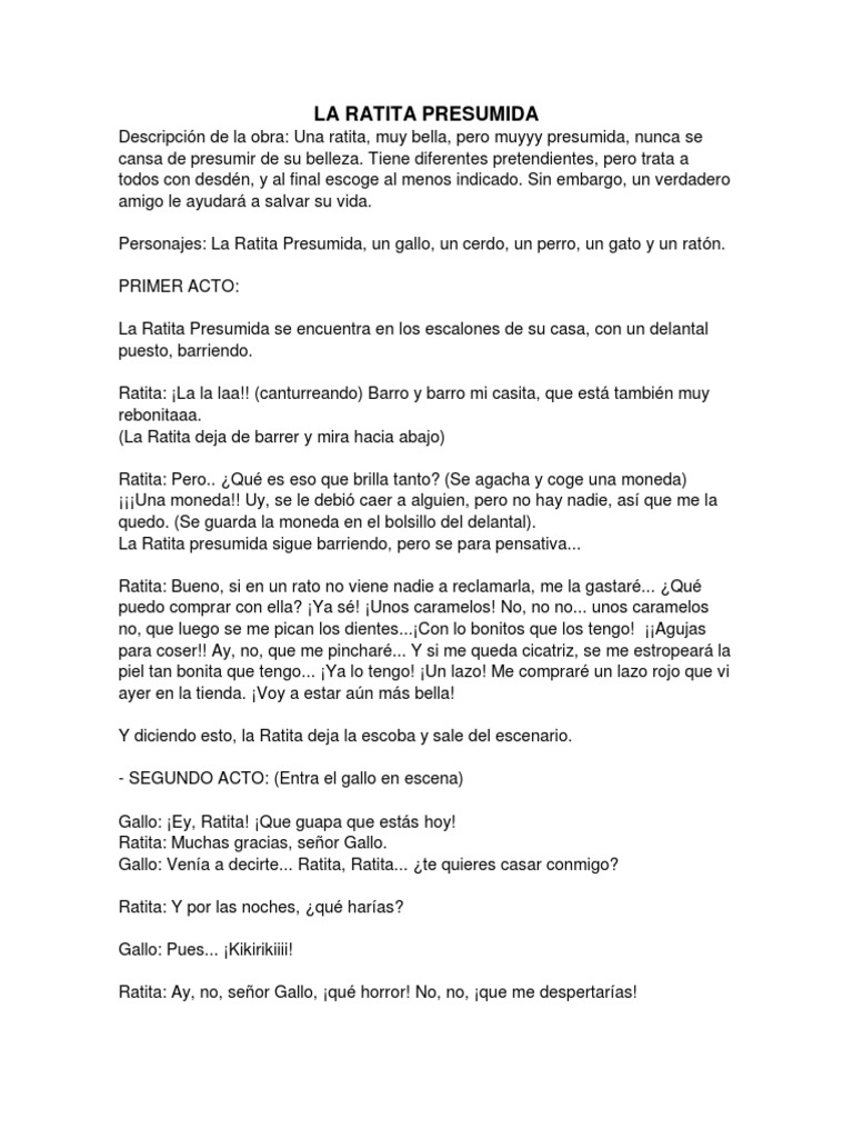 La Ratita Presumida | PDF