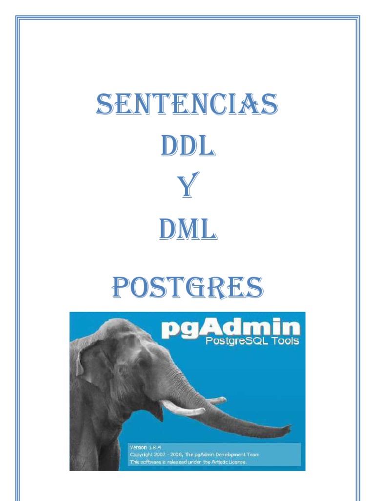Sentencias DDL y DML de PostgreSQL | PDF | Modelo de datos | SQL