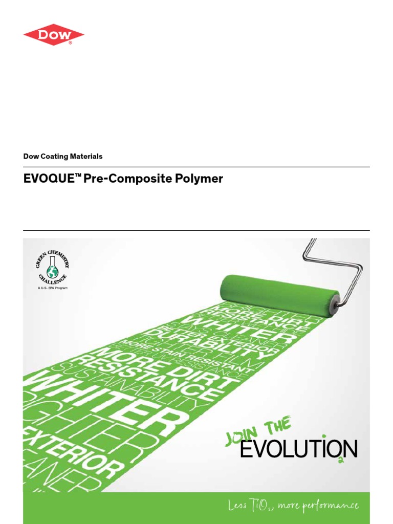 Evoque Pre-Composite Polymer: Dow Coating Materials | PDF | Paint ...