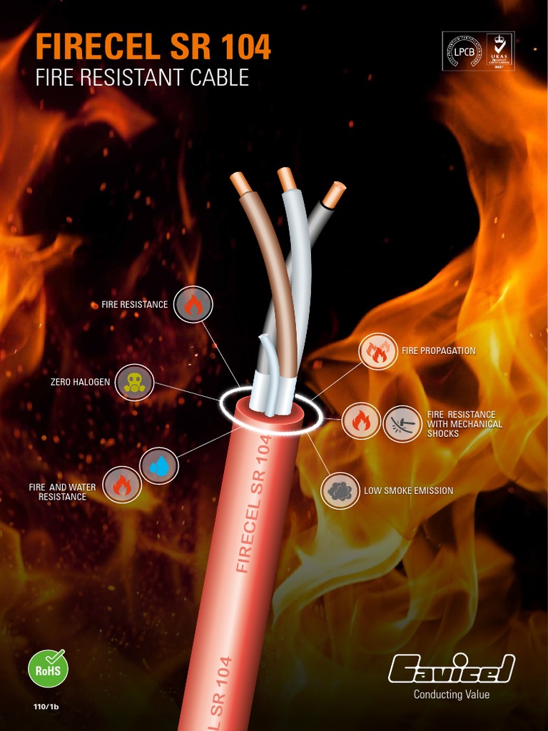 Firecel SR 104: Fire Resistant Cable | PDF | Fires | Smoke