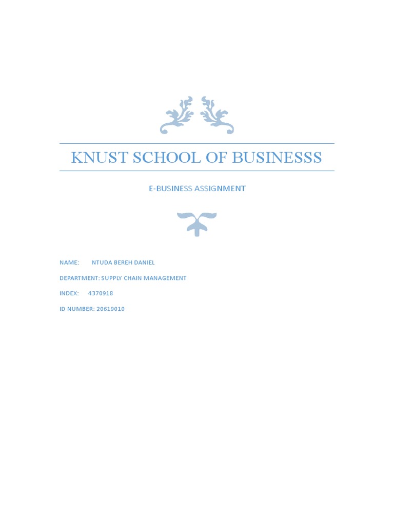 Knust School of Businesss: E-Business Assignment | PDF | Internet ...