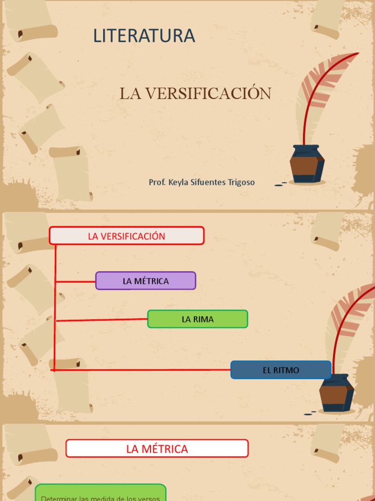 Fundamentos de la Versificación Literaria | PDF | Metro (poesía) | Rima