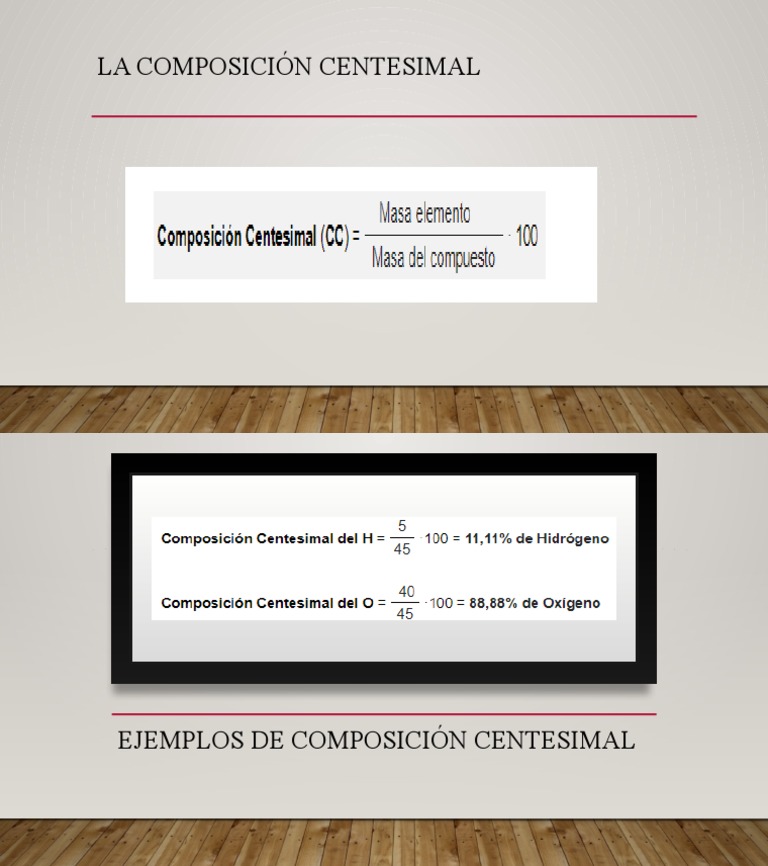 Ejemplos de Composición Centesimal | PDF
