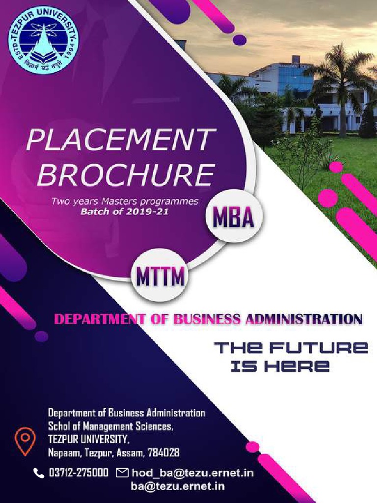 Placement Brochure 2019 21 | PDF | University | Tourism