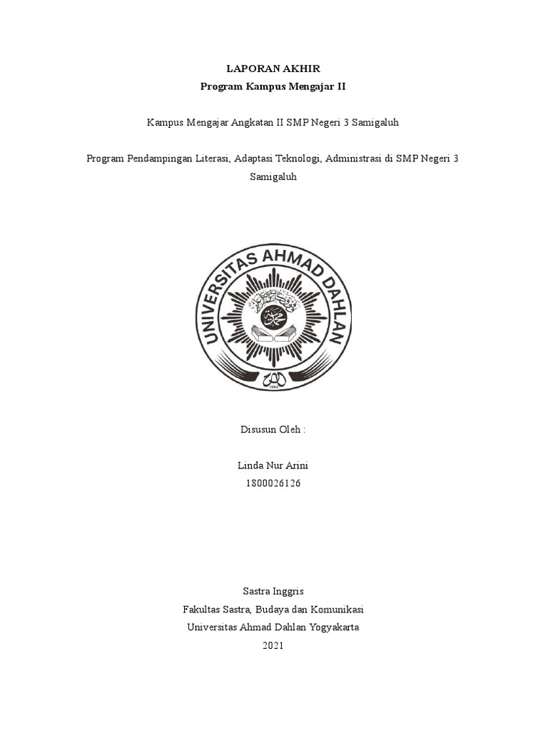 Laporan Akhir KKN Kampus Mengajar | PDF | Karier & Perkembangan