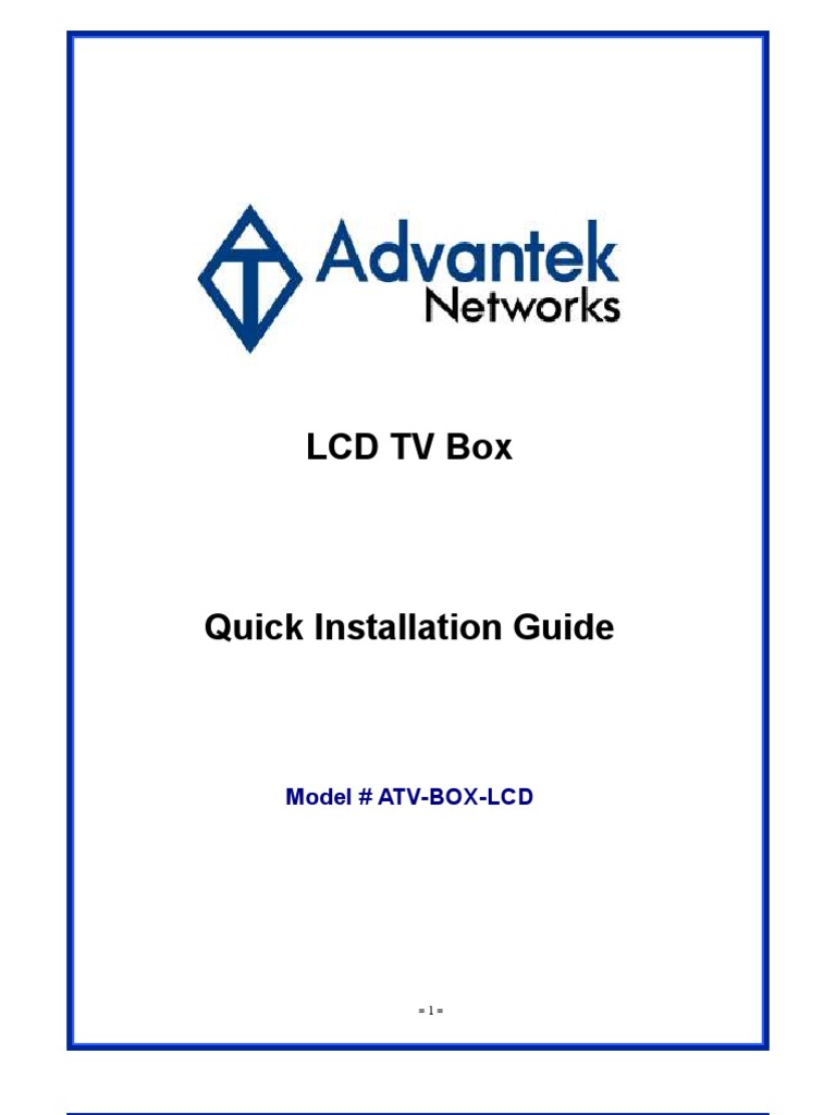 Atv Box LCD | PDF | Video | Computer Monitor