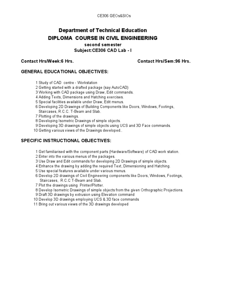 Cad Lab-I | PDF | Computer Aided Design | Auto Cad