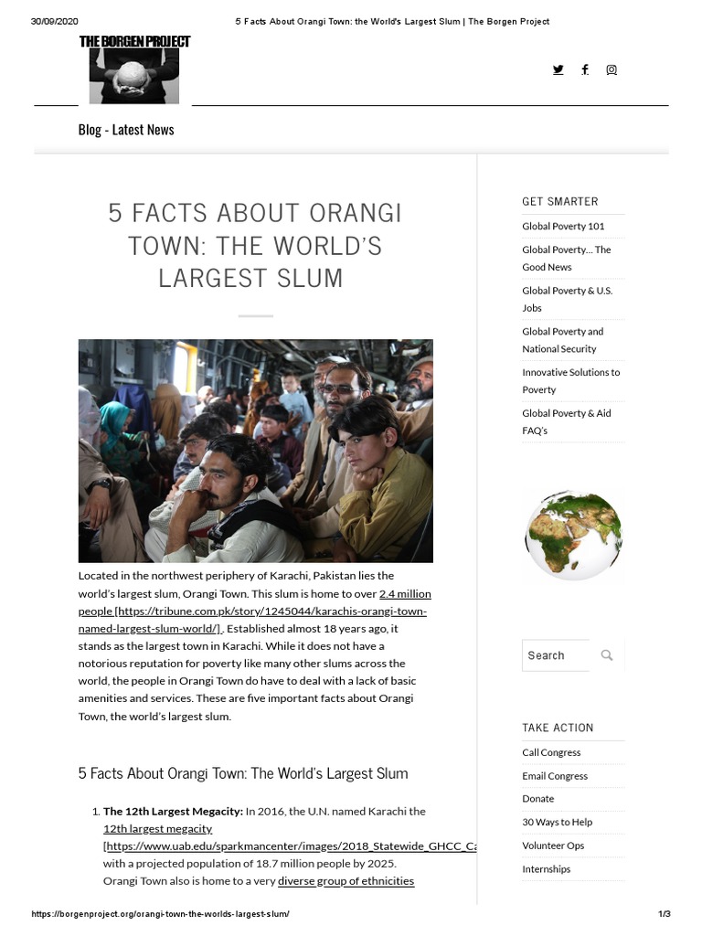 5 Facts About Orangi Town - The World's Largest Slum - The Borgen ...