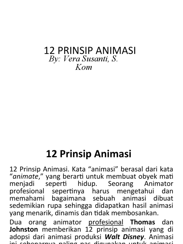 12 Prinsip Animasi | PDF 12 Prinsip Animasi | PDF